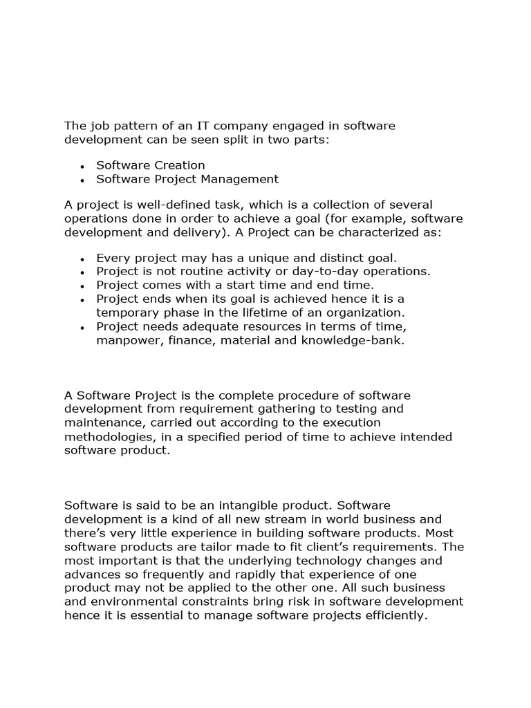 Software Project Management Essentials | PDF | Project Management | Risk