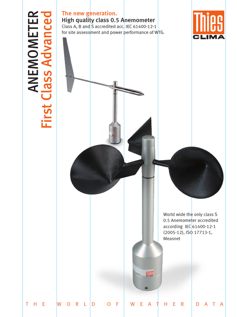 Thies First Class Anemometer Overview | PDF | Accuracy And Precision ...