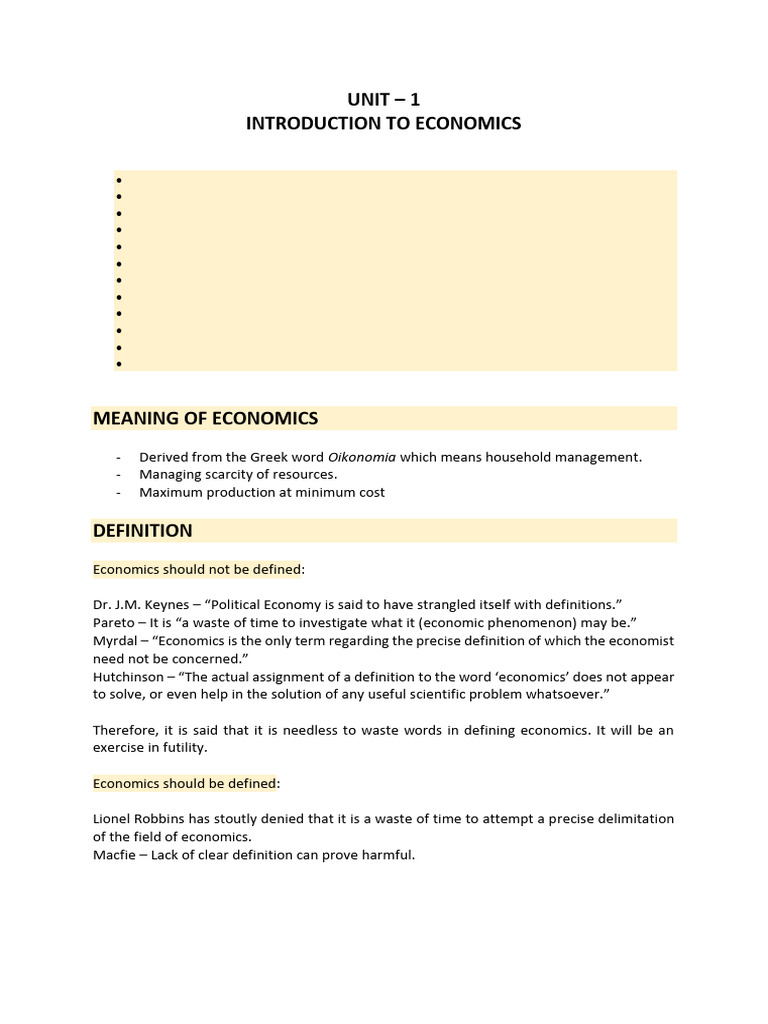 Economics: Key Concepts & Theories | PDF | Economics | Labour Economics