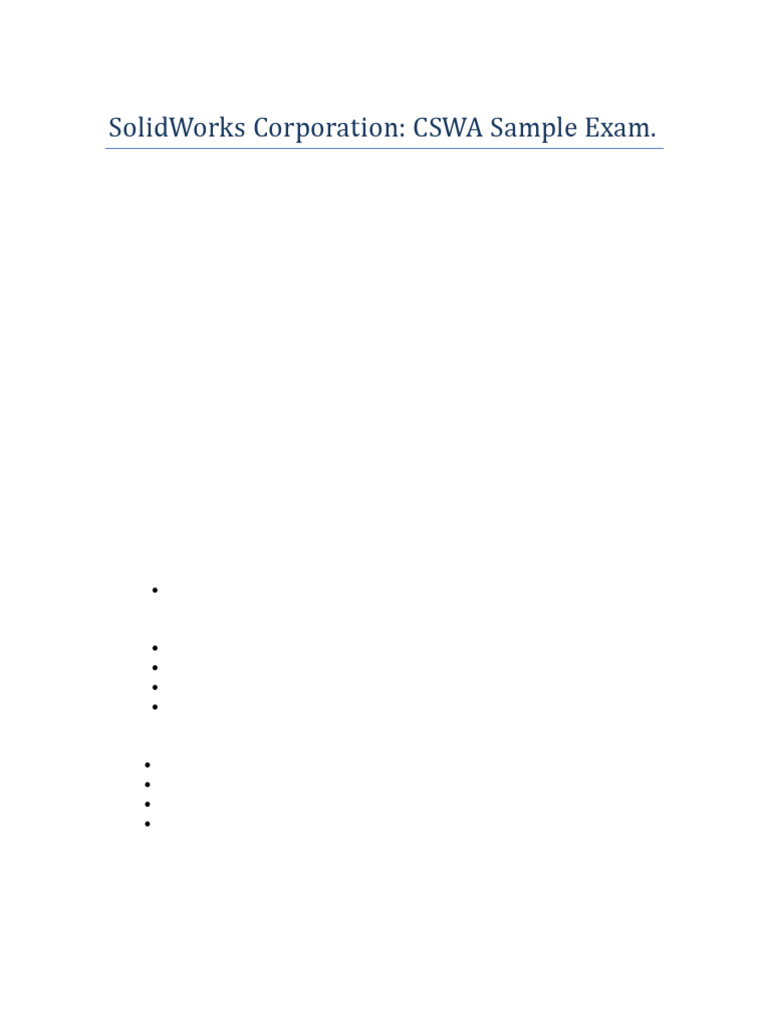 CSWA Sample Test 2 | PDF | Engineering Tolerance