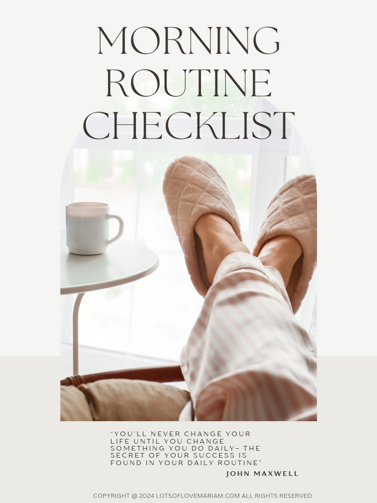 Morning Routine Checklist Booklet (1) 2 | PDF | Psychology