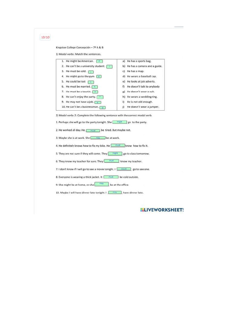 May - Might - Could - Must - Cant (Modal Verbs For Permission ...