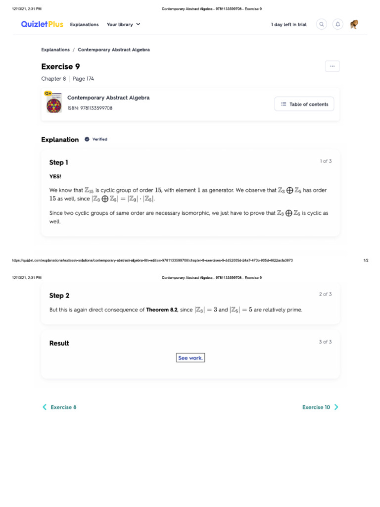 q9 Gallian Solution CH 8 | PDF