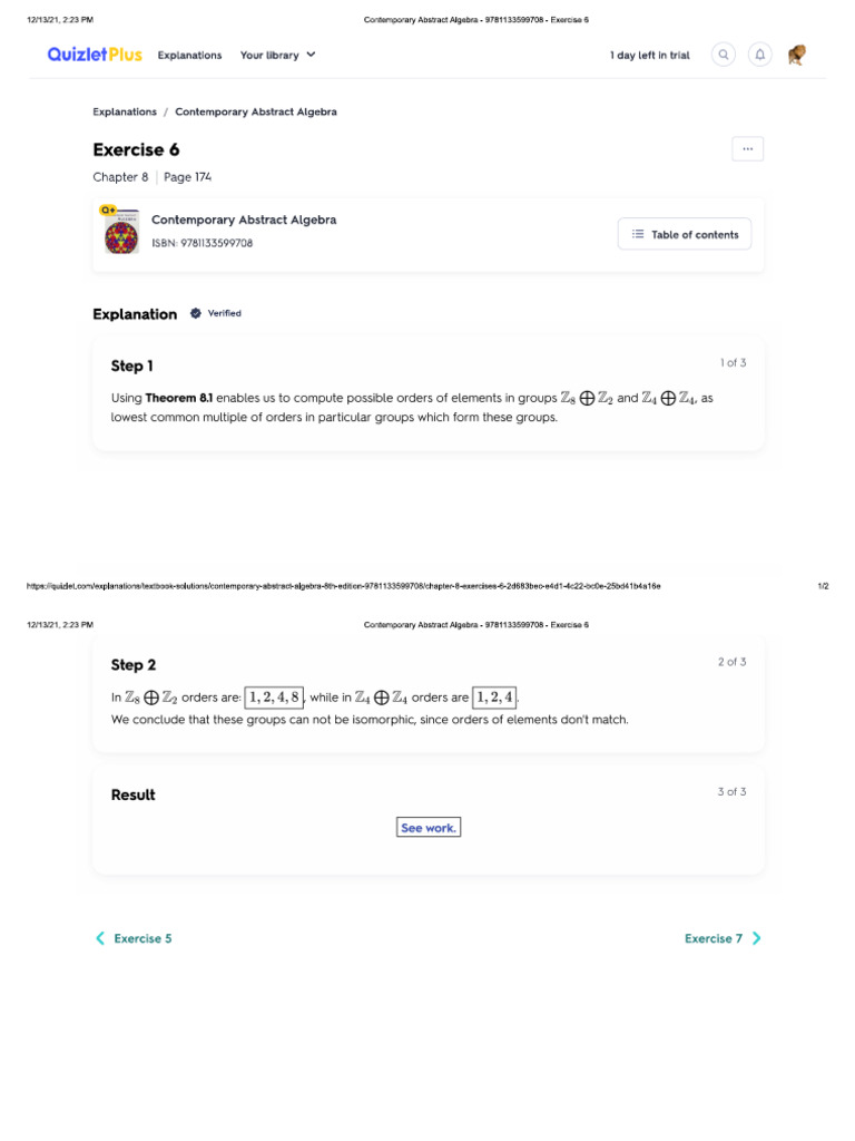 q6 Gallian Solution CH 8 | PDF