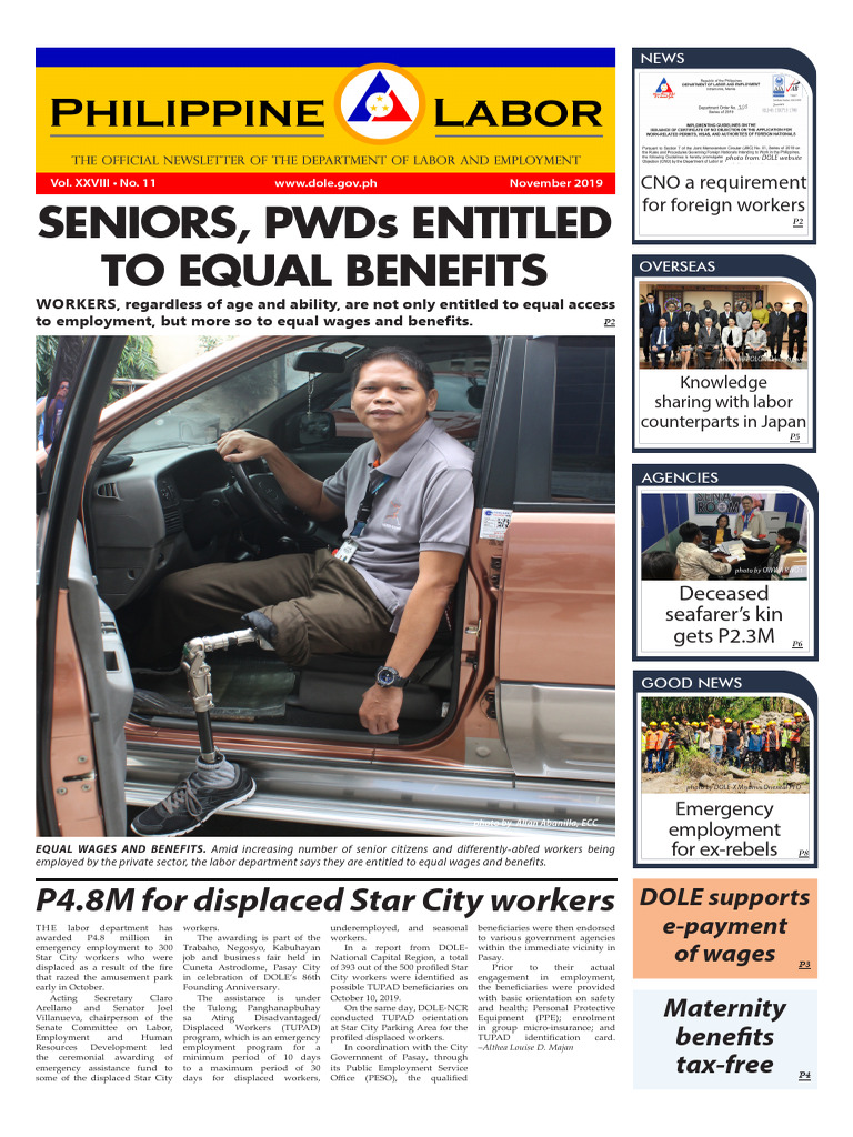 Equal Wages for Seniors and PWDs | PDF | Employment | Unemployment Benefits