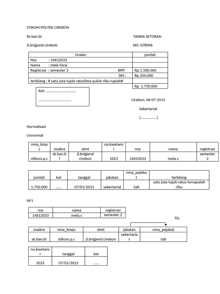 Bukti Pembayaran STIKOM Cirebon | PDF