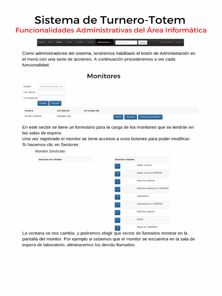 Sistema de Turnero-Totem para Adm. Sistemas | PDF