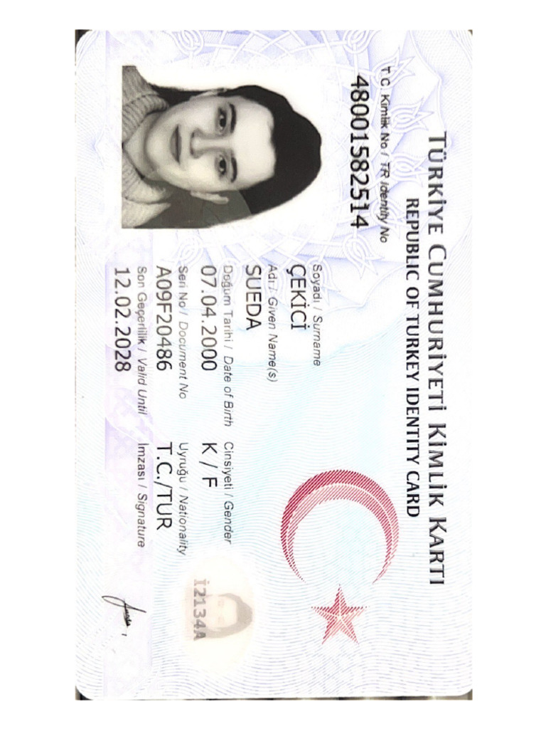 Republic of Turkey Identity Card 3 | PDF