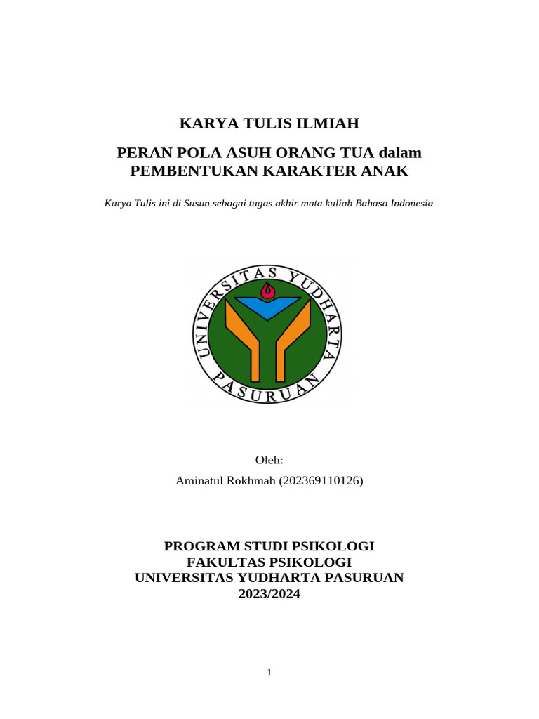 Karya Tulis Ilmiah | PDF | Karier & Perkembangan | Sains & Matematika