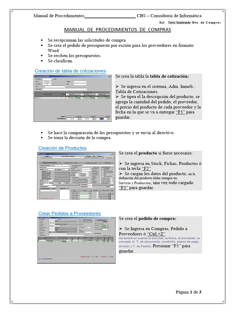 Guía Sistema Pegasus #Proceso - Compras | PDF | Informática