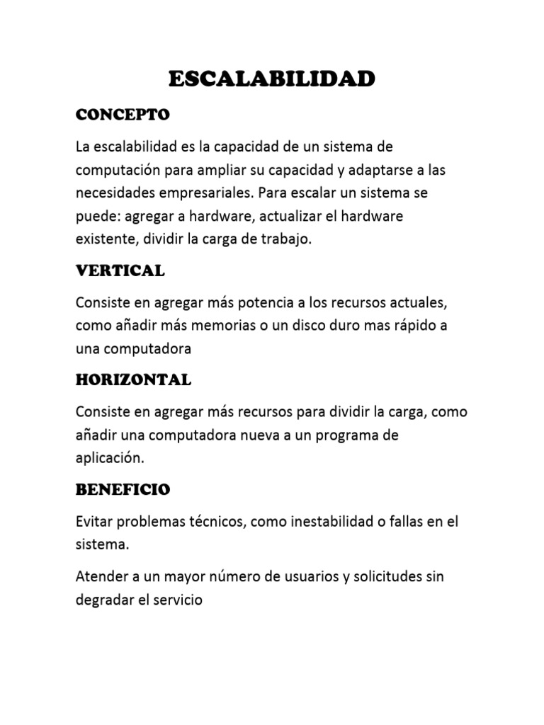ESCALABILIDAD | PDF