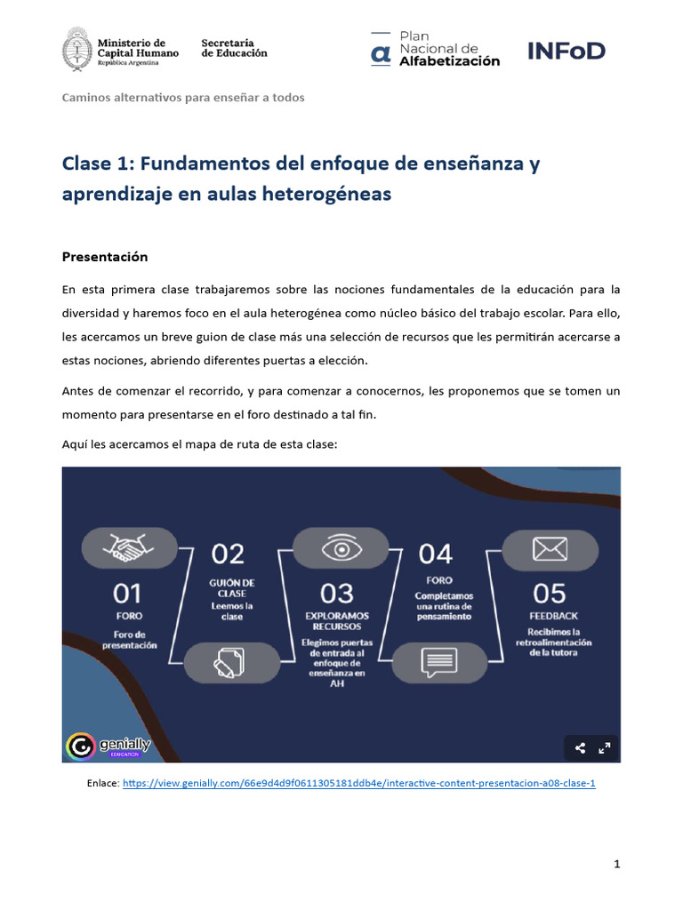 A08 Clase 1 | PDF | Aprendizaje | Enseñando