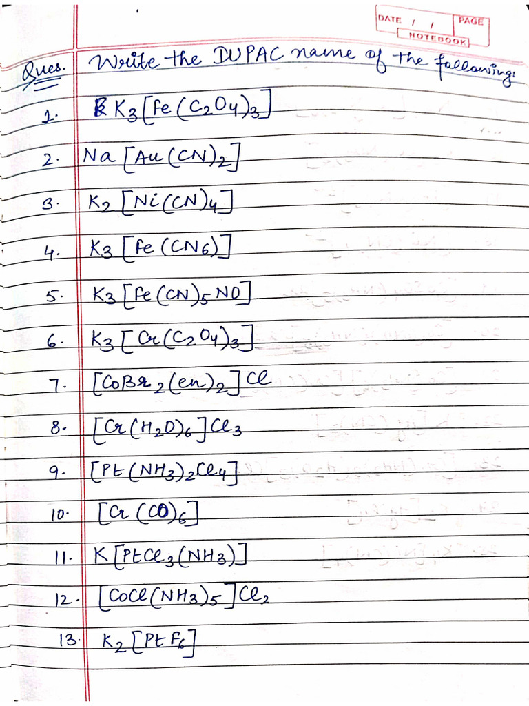 CHEMISTRY COORDINATE COMPOUNDS | PDF