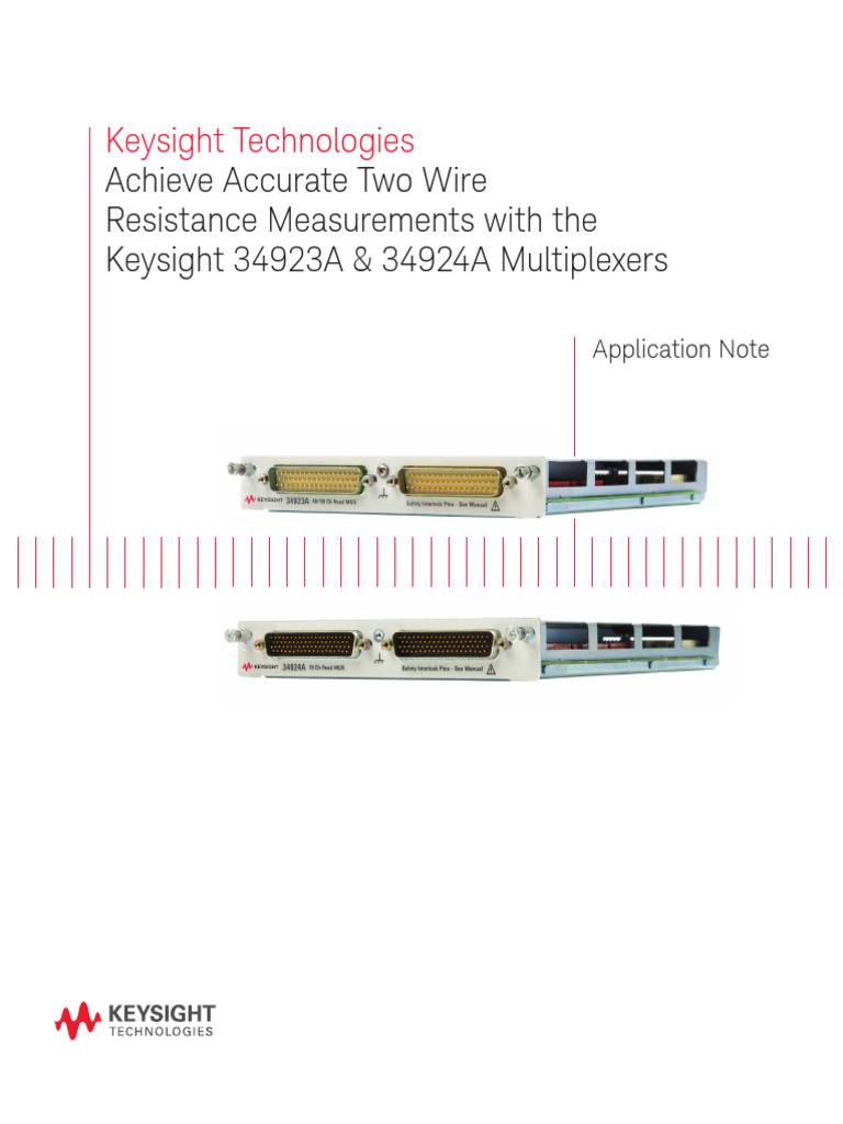 Achieve Accurate Two Wire Resistance Measurements With The Keysight ...