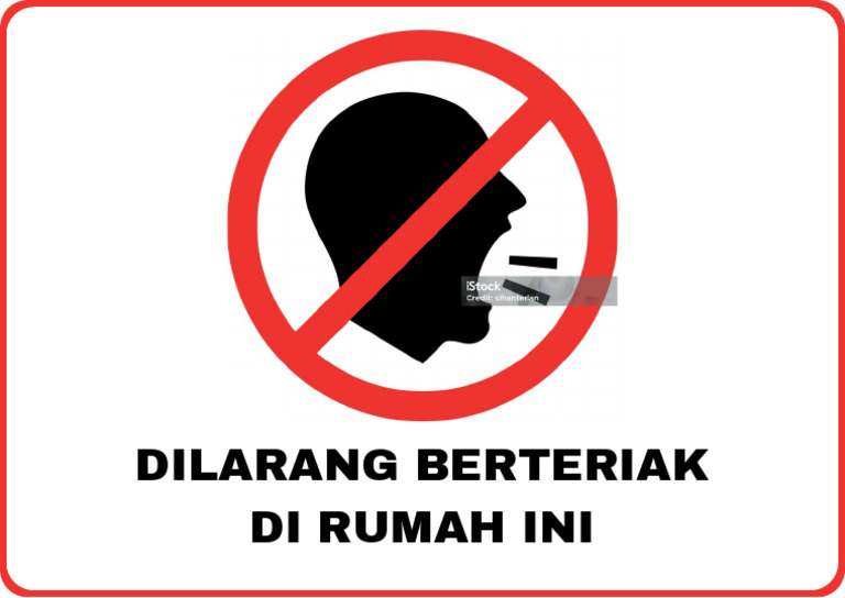 Poster Dilarang Berteriak | PDF
