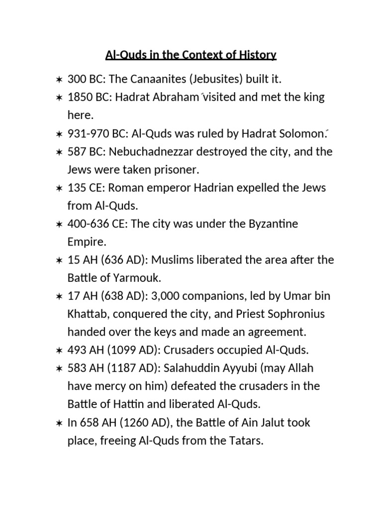 4.Al-Quds in The Context of History | PDF | History