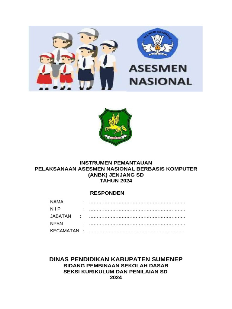 Instrumen Pemantauan Anbk 2024 | PDF | Karier & Perkembangan