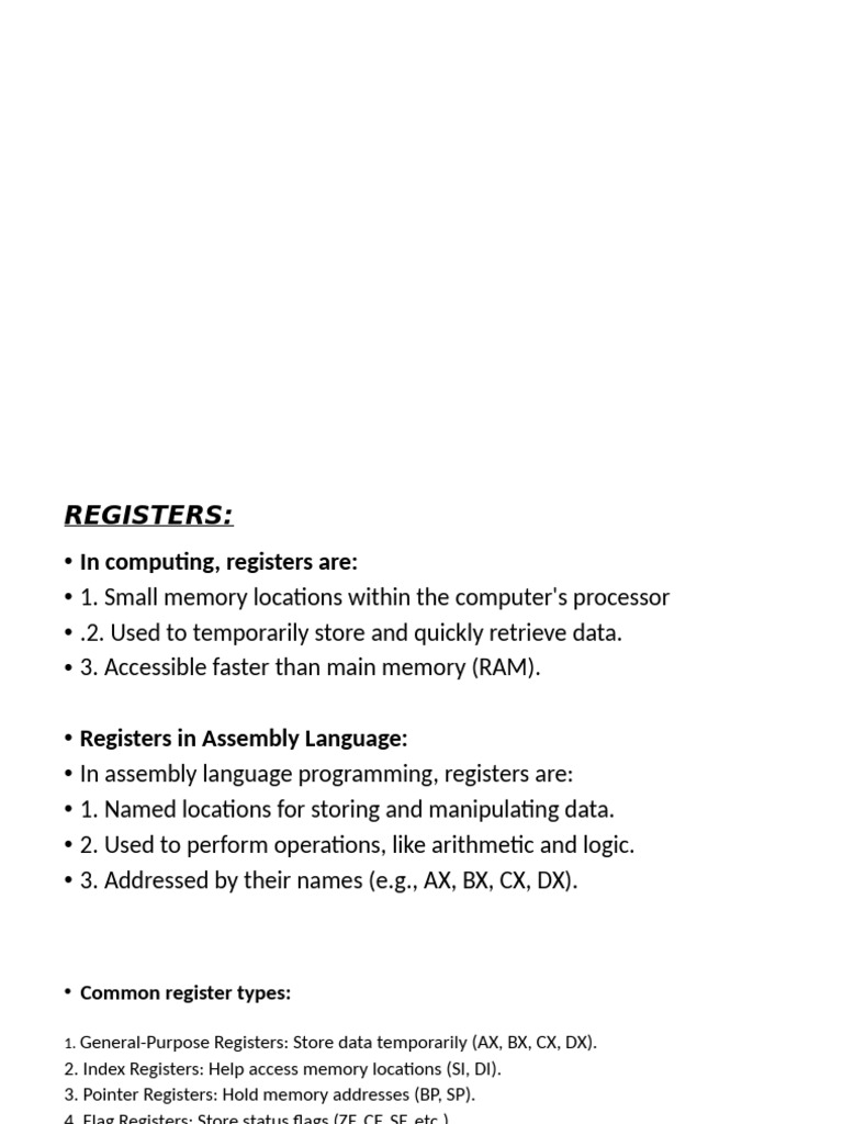 New Microsoft Powerpoint Presentation Pdf Assembly Language Pointer Computer Programming
