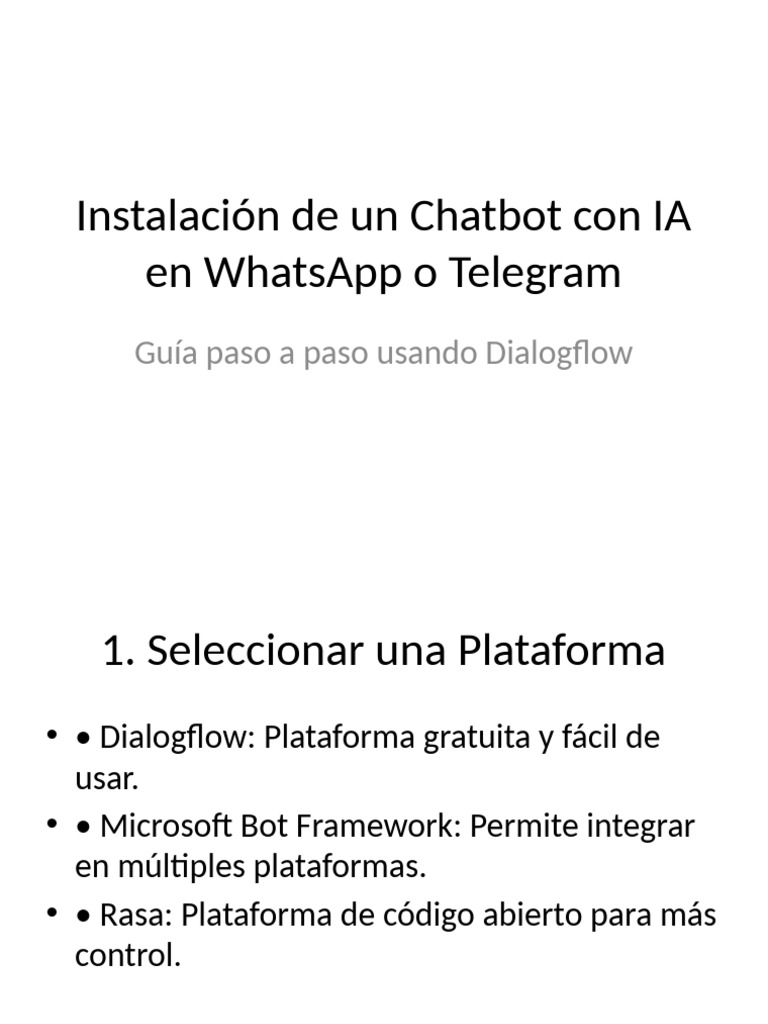Guía: Chatbot IA en WhatsApp y Telegram | PDF | Negocios