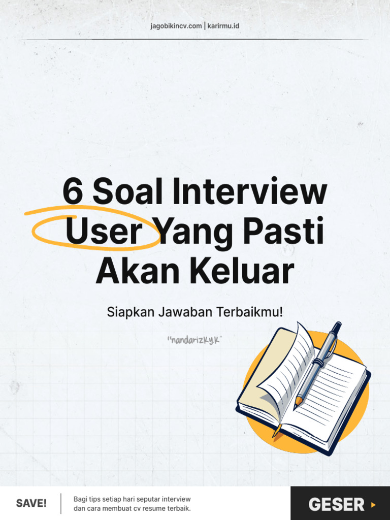 6 Soal Interview User | PDF