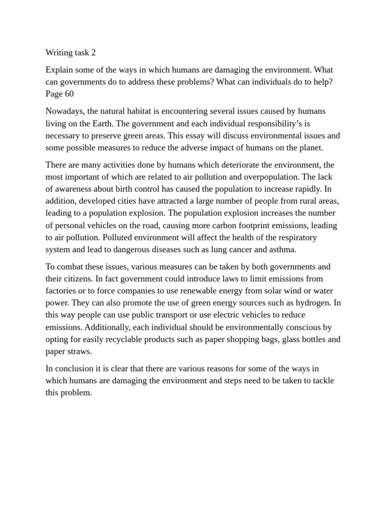 Writing Task 2 pg60 | PDF