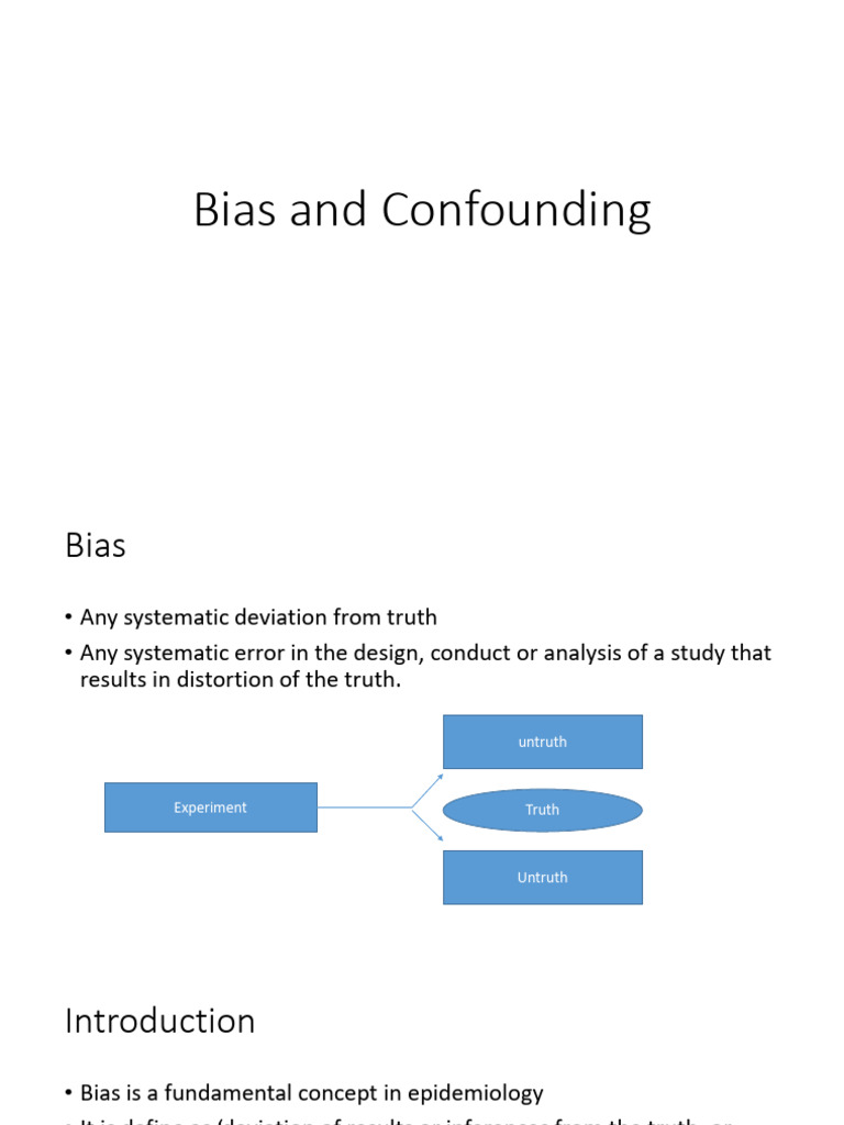 08-Bias and Confunding | PDF | Confounding | Cohort Study