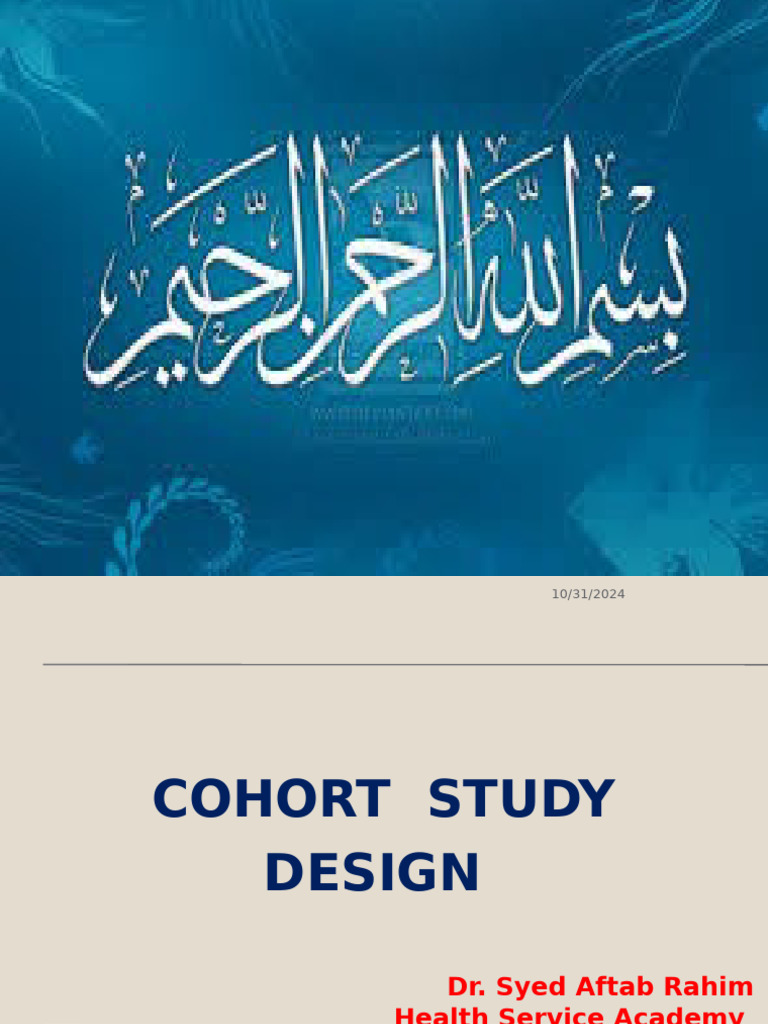 6-B Analytical Cohort Study Design | PDF | Relative Risk | Cohort Study