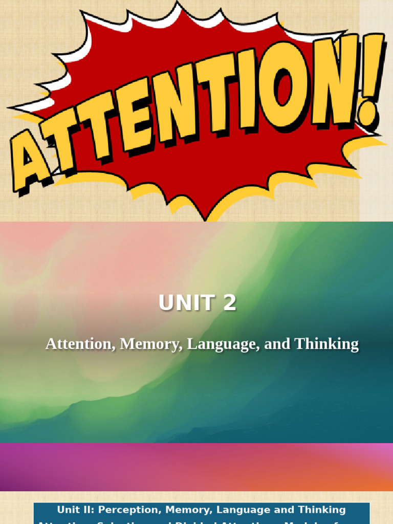 Attention | PDF | Attention | Neuropsychology