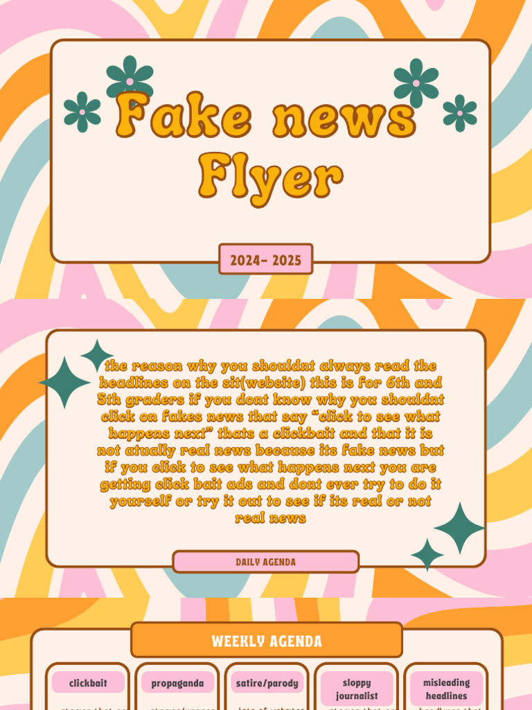 Orange Groovy Retro Daily Agenda Presentation | PDF | News | Human ...