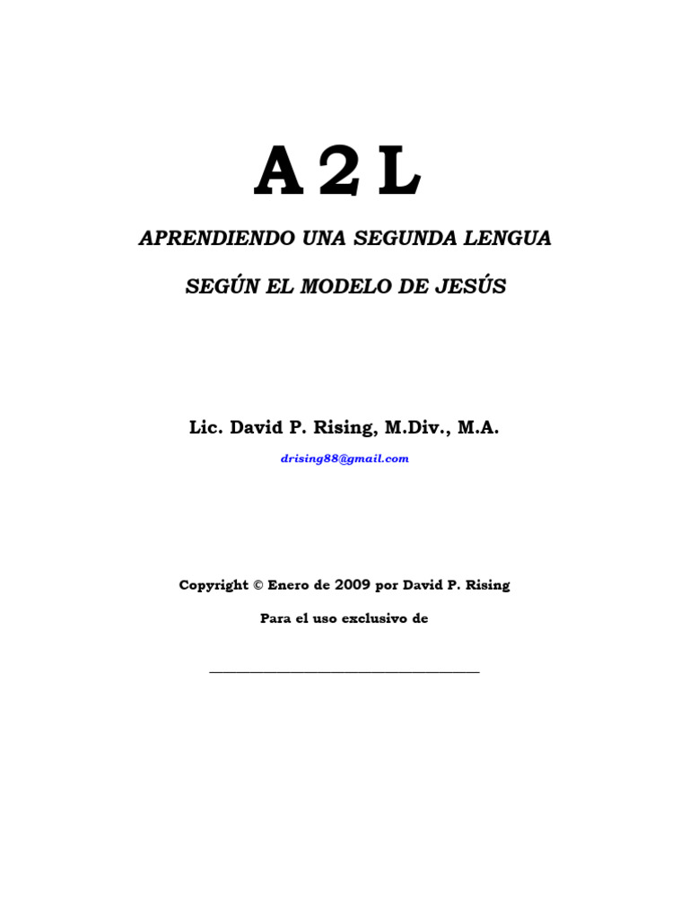 Método para Aprender Una Segunda Lengua | PDF | Jesús | San Pedro