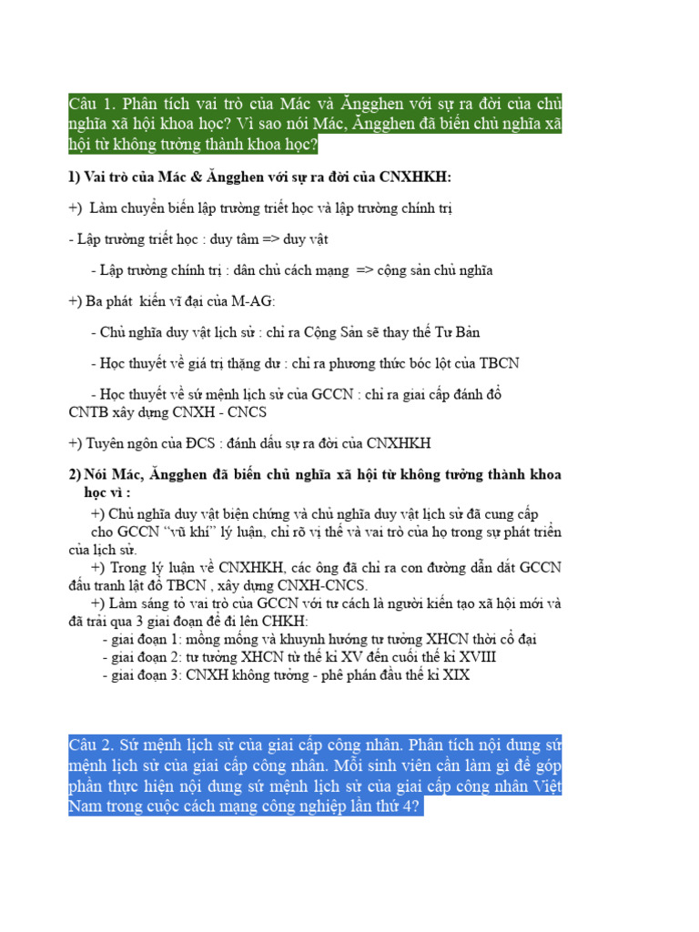 Vẫn là đề cương CNXH | PDF