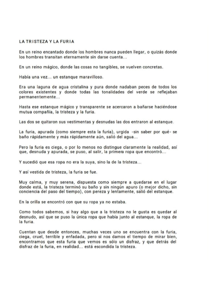 La Tristeza y La Furia - J Bucay | PDF