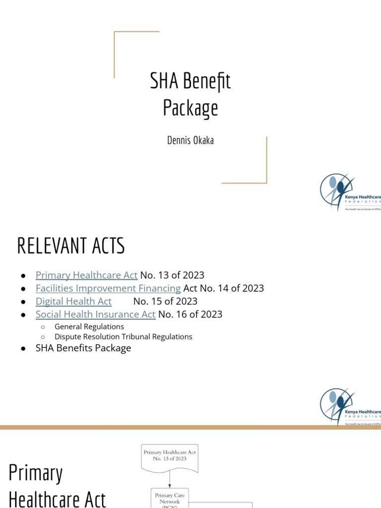 SHA Benefits Package Overview | PDF | Surgery | Childbirth
