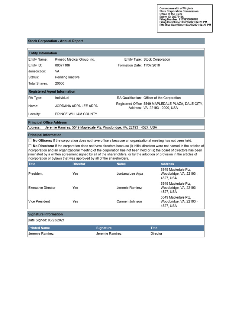 saas (1) | PDF | Corporations | Registered Agent