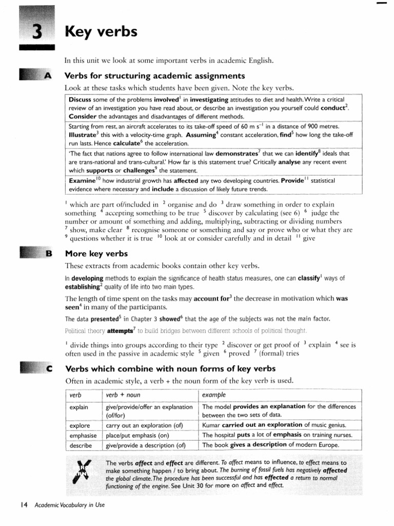 Academic Vocabulary Cap 3 9 y 16 | PDF