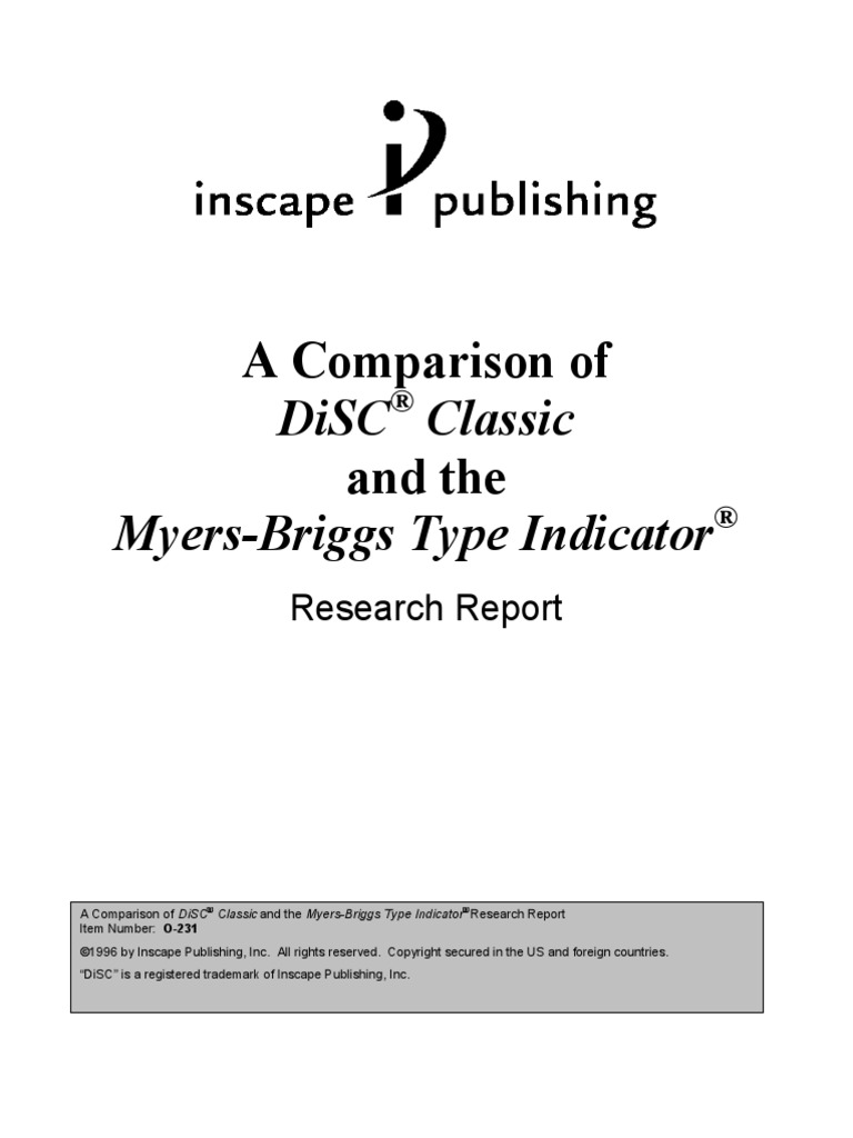 Myers Disc Compare | PDF | Attitude (Psychology) | Extraversion And ...
