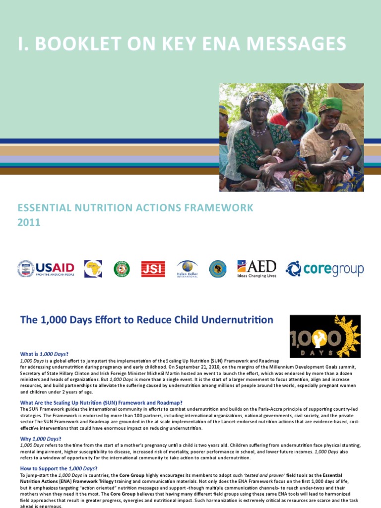 Essential Nutrition Actions for 1,000 Days | PDF | Breastfeeding ...