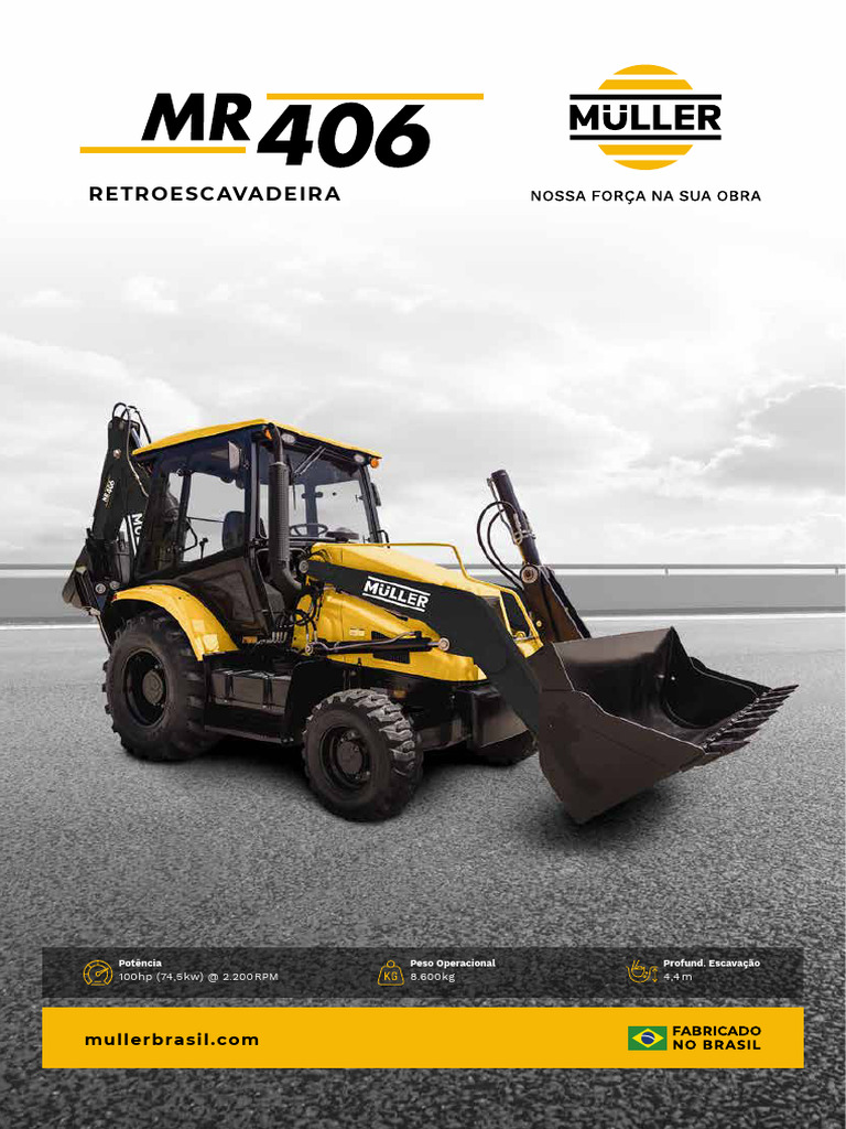 RETROESCAVADEIRA MULLER MR 406 | PDF | Motores | Eixo