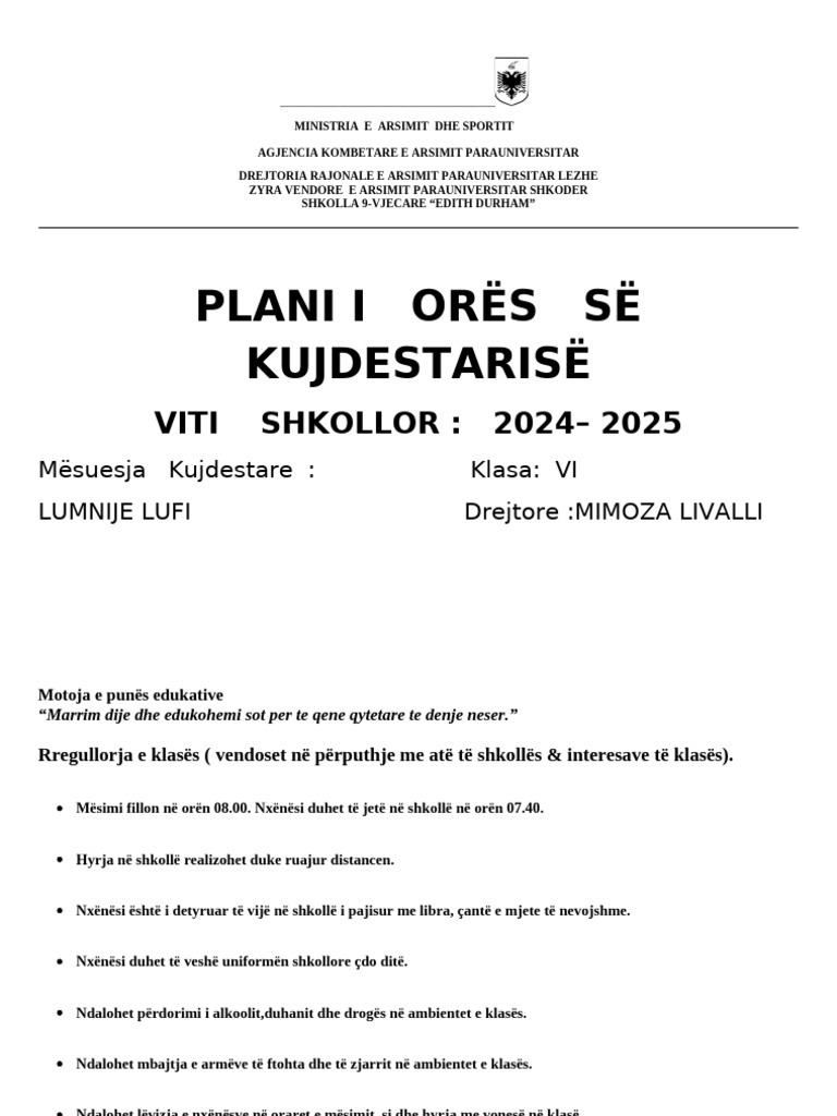 Plan - Edukativ - 2024-2025 (1) Lumi | PDF