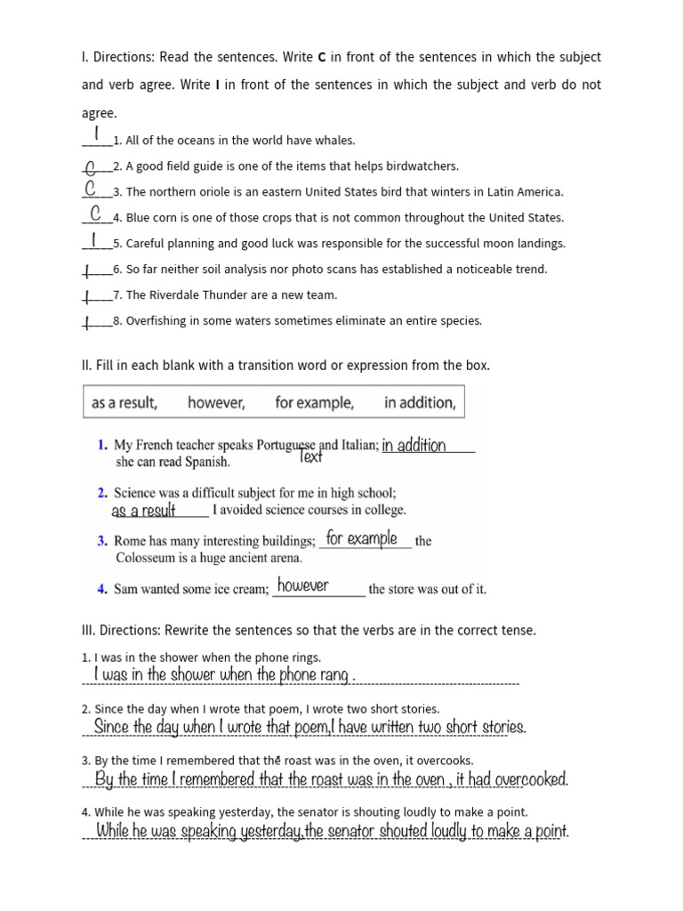 Pretest Grammar | PDF