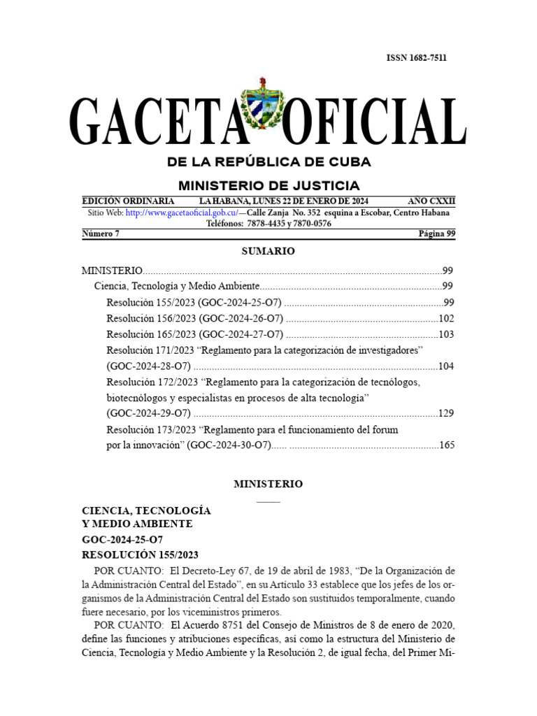 Goc 2024 O7 - 0 | PDF | Cuba | Científico