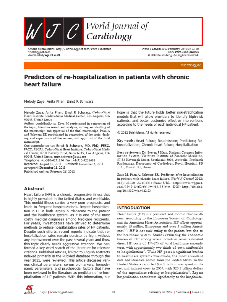 WJC-4-23 | PDF | Heart Failure | Blood Pressure