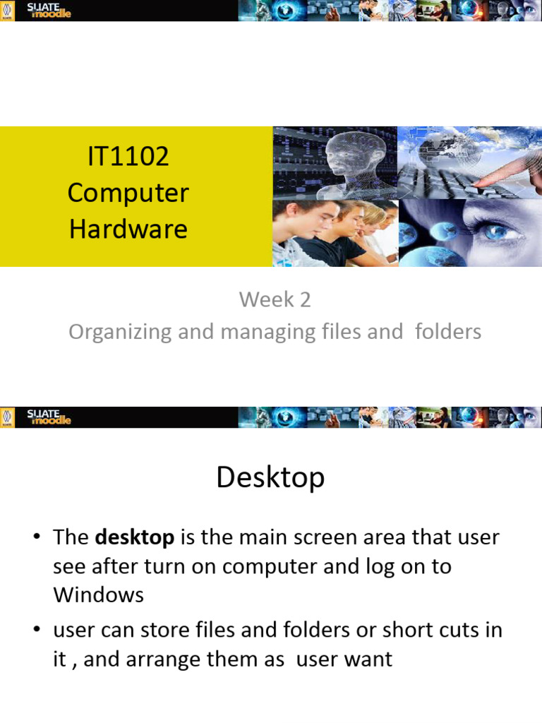 IT1102 - Week2 - Organizing and Managing Files and Folders | PDF | Computer File | Operating ...