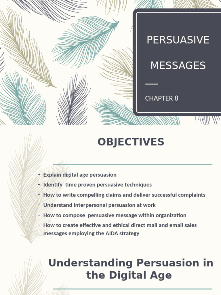 Chapter 8 - Persuasive Messages | PDF | Persuasion | Motivation