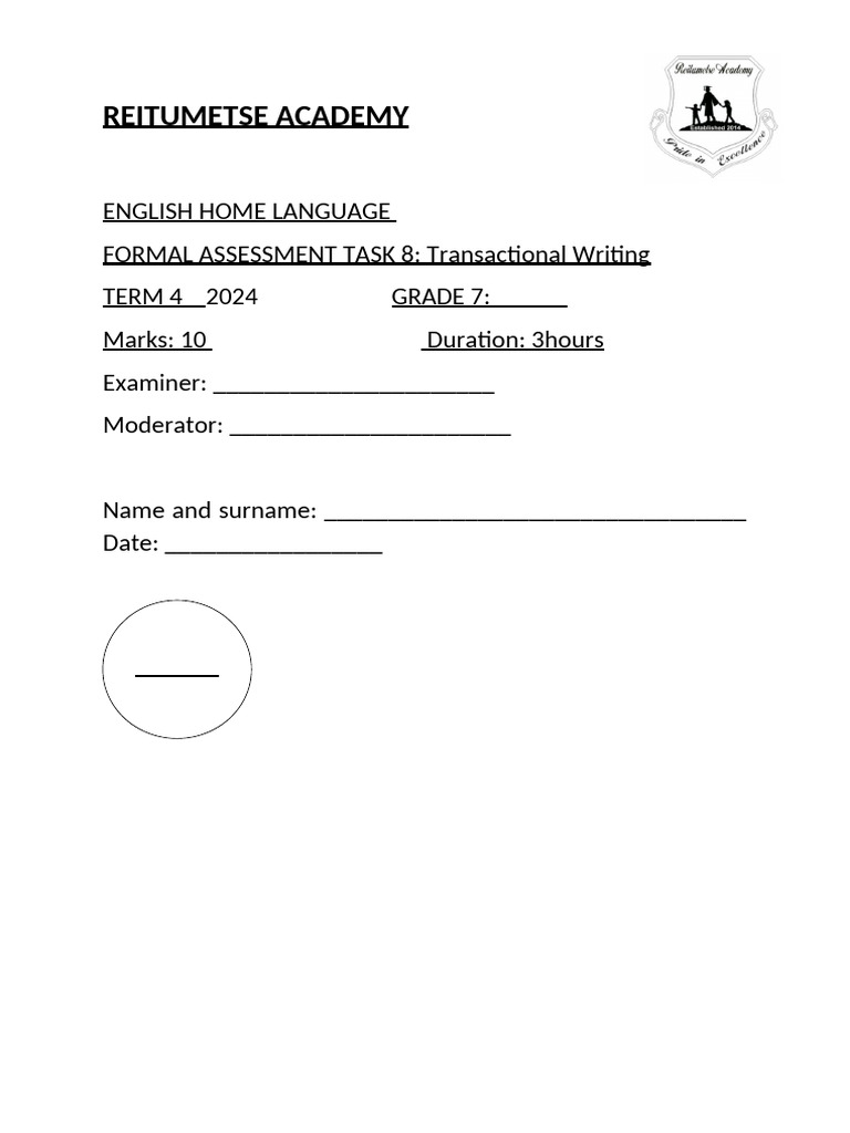 GR 7 Trans Term 4 2024 | PDF