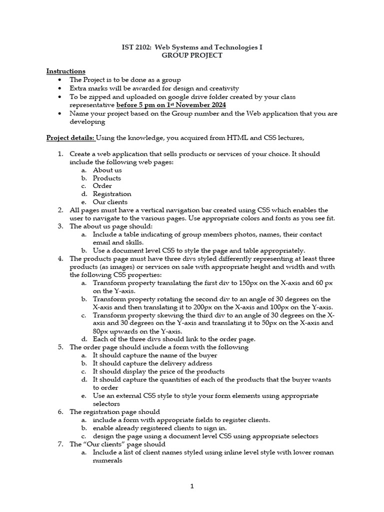 IST 2102 Group Project Assignment | PDF | Computing | Cyberspace