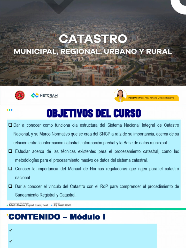 Catastro Municipal, Regional Urbano y Rural - Sesión 01 | PDF | Datos ...