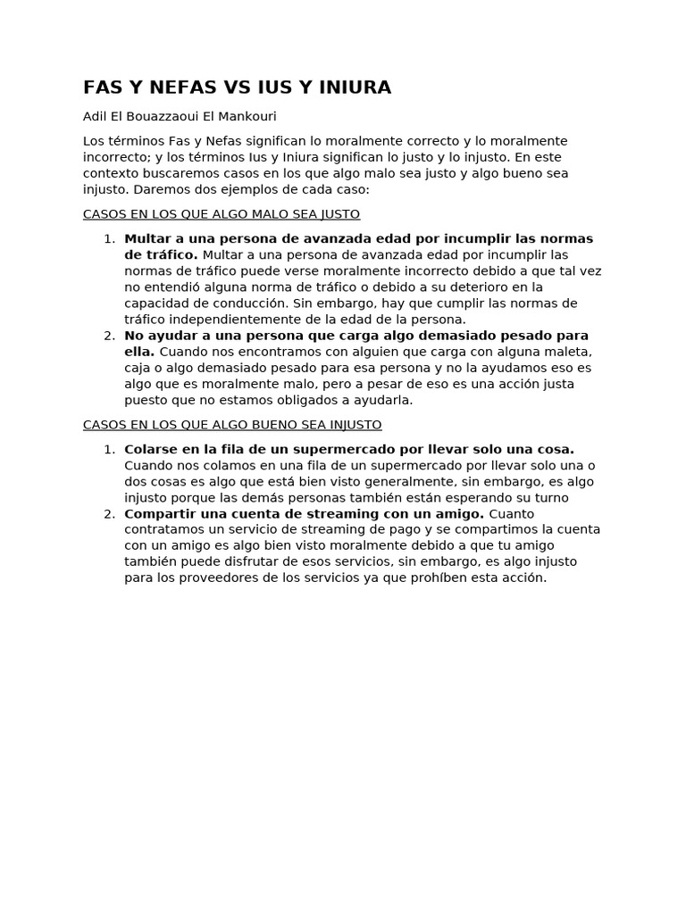 Fas y Nefas Vs Ius e Iniura | PDF | Salud y bienestar | Estilo de vida