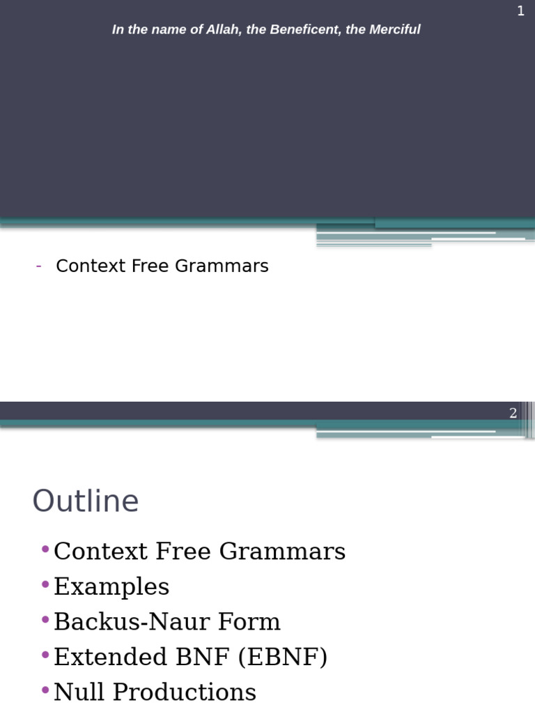 Lecture 12-13 - Context Free Grammars | PDF | Grammar | Formalism (Deductive)