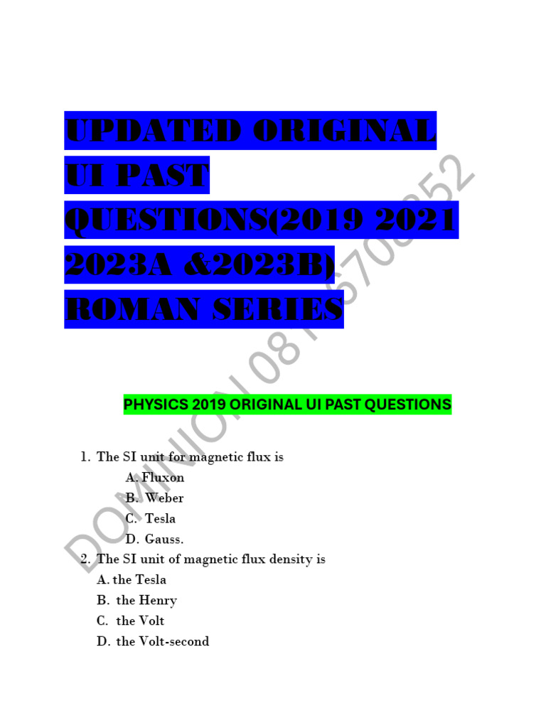 PHYSICS ROMAN SERIES (UI PUTME ORIGINAL PQ) - Compress | PDF ...